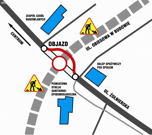 Zmiana organizacji ruchu na Pstrowskiego i Żołnierskiej - Olsztyn